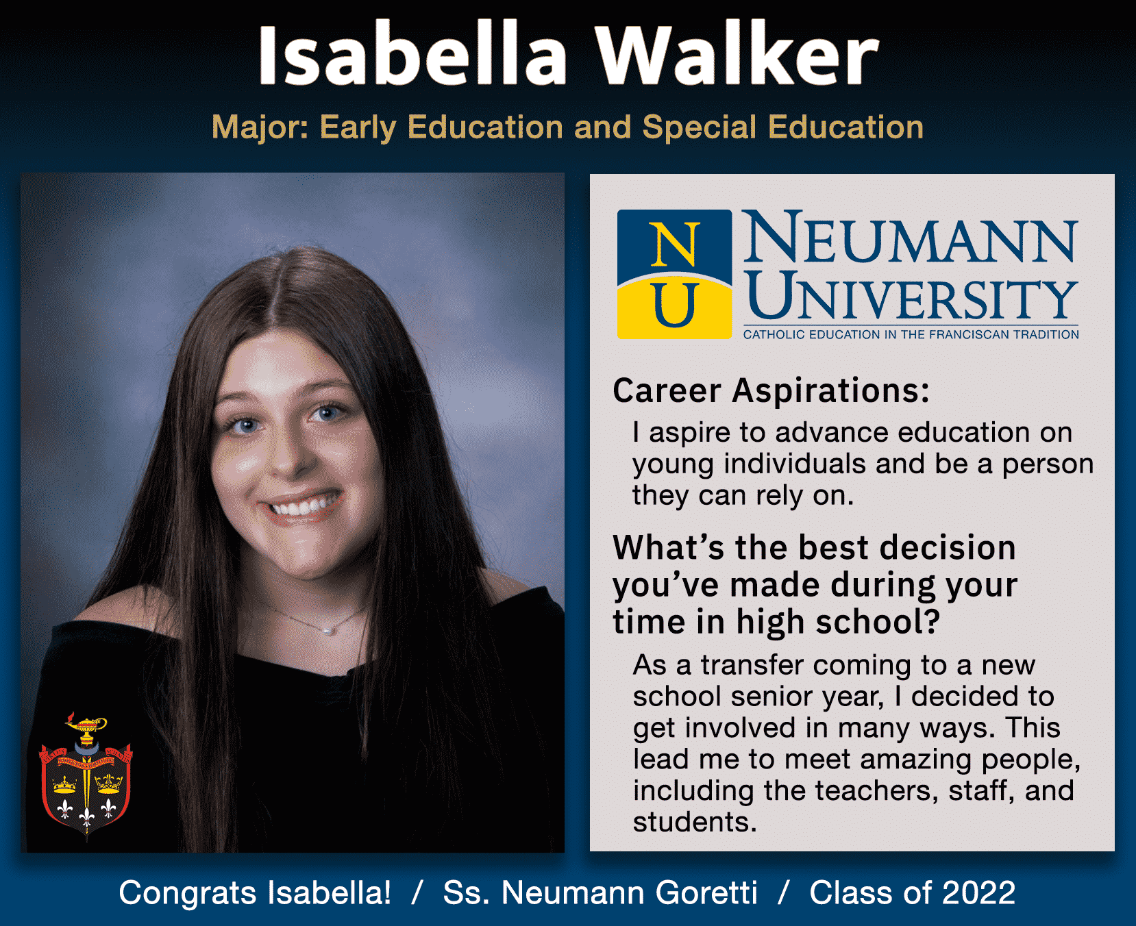 Isabella Walker | Ss. Neumann Goretti High School