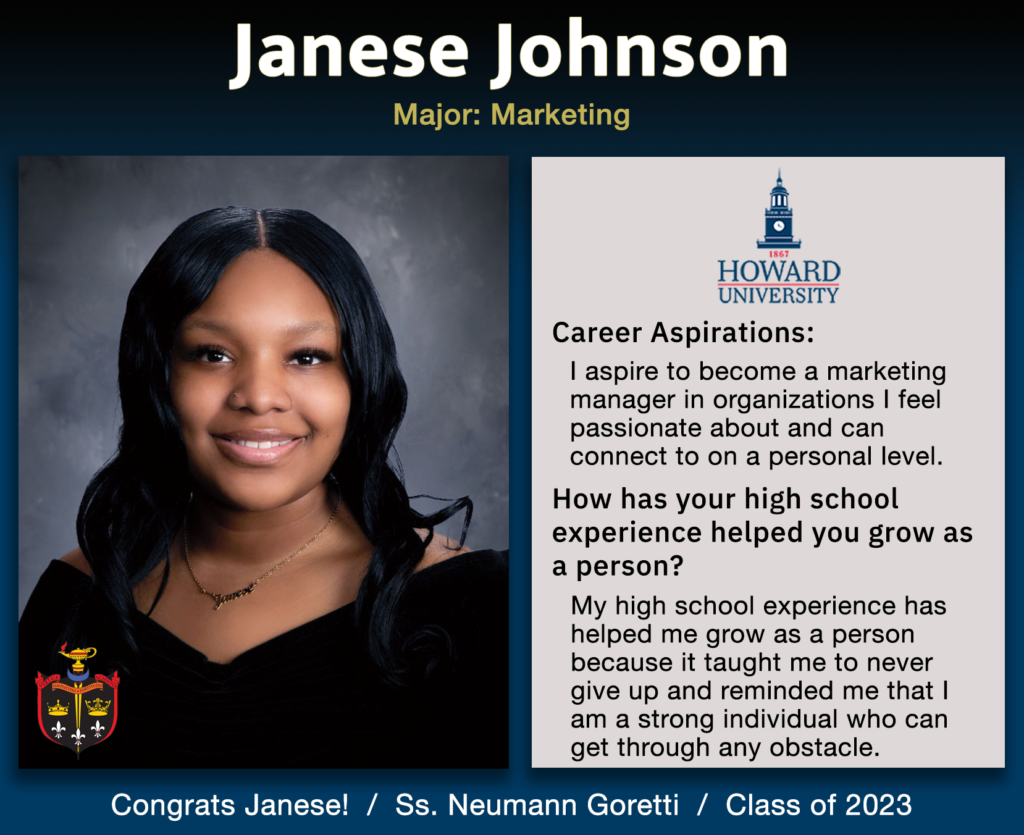 Janese Johnson | Ss. Neumann Goretti High School