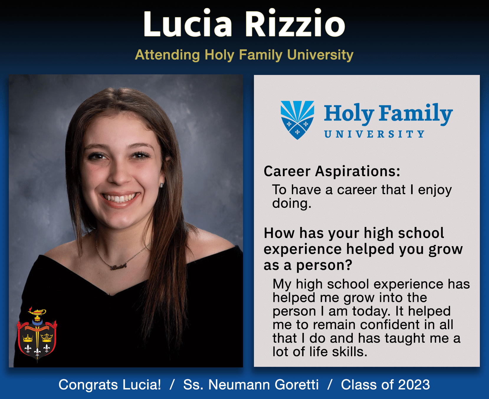 Lucia Rizzio | Ss. Neumann Goretti High School