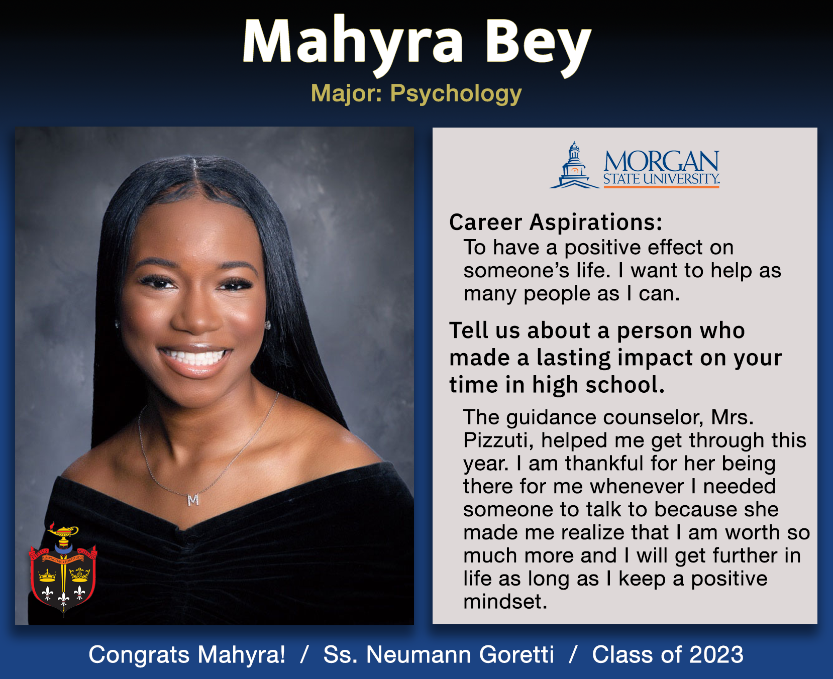 Mahyra Bey | Ss. Neumann Goretti High School